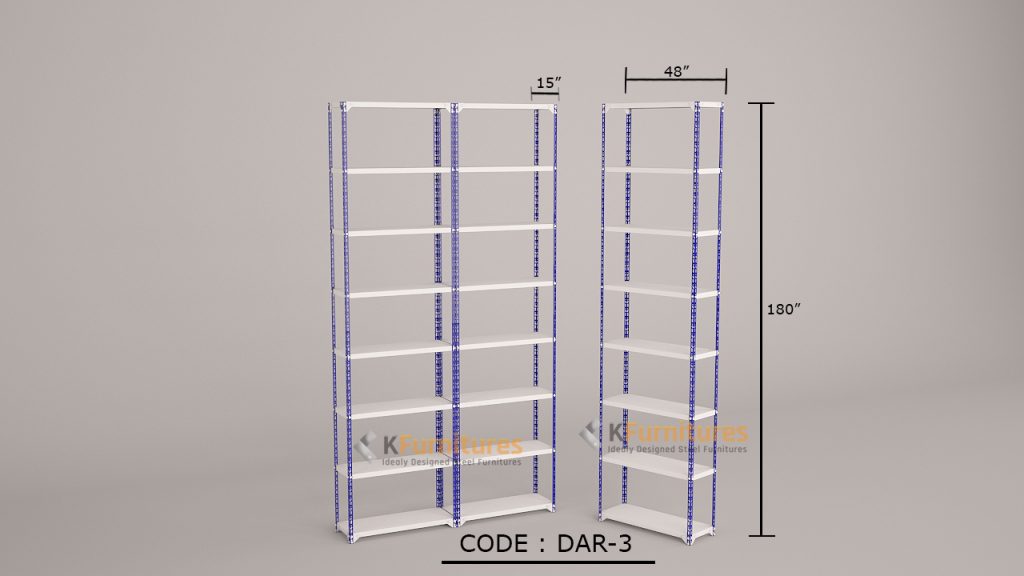 Dixon Angle Shelf Rack, 7 Levels (15ft Height) | Premier Steel ...