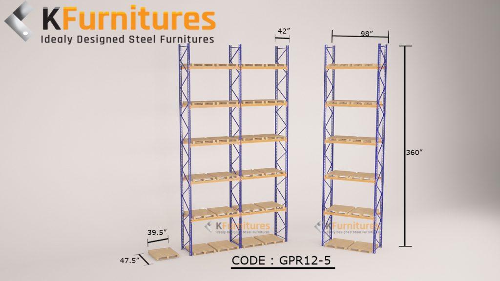 Ground + Pallet Rack, G+5 Levels (100 x 120 Pallet) - Manufacturer of ...
