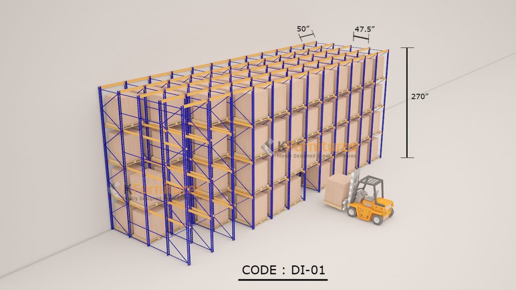 DI-01, G+3 Levels (120 x 120 Pallet) – Drive in & Drive through Racking ...