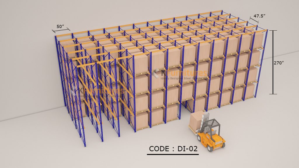 DI-02, G+3 Levels (120 x 120 Pallet) – Drive in & Drive through Racking ...