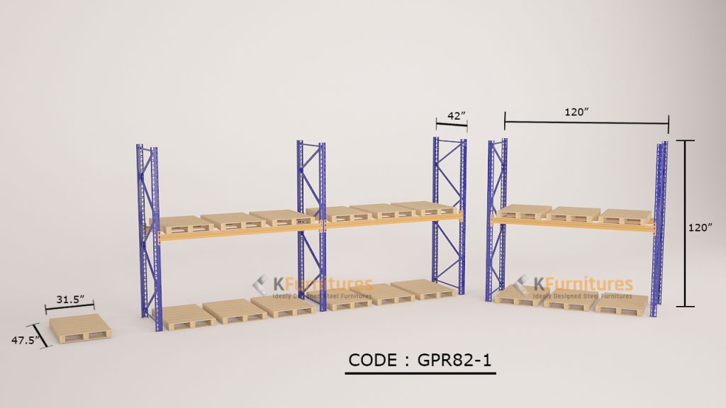 GPR82-1, G+1 Levels (80 x 120 Pallet) – Selective Pallet Racking System ...